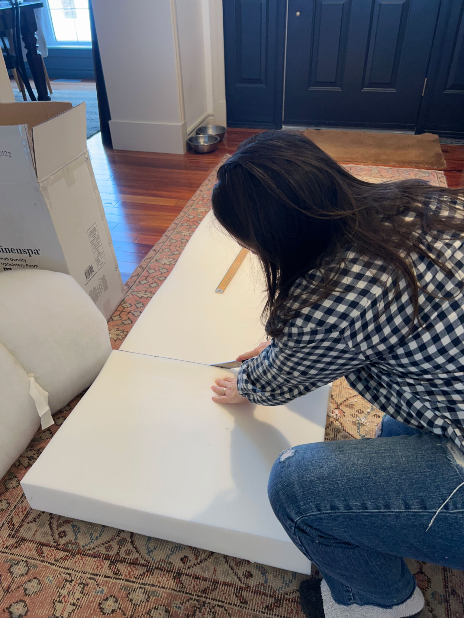 DIY Bench Seat Cushion - Erin Zubot Design