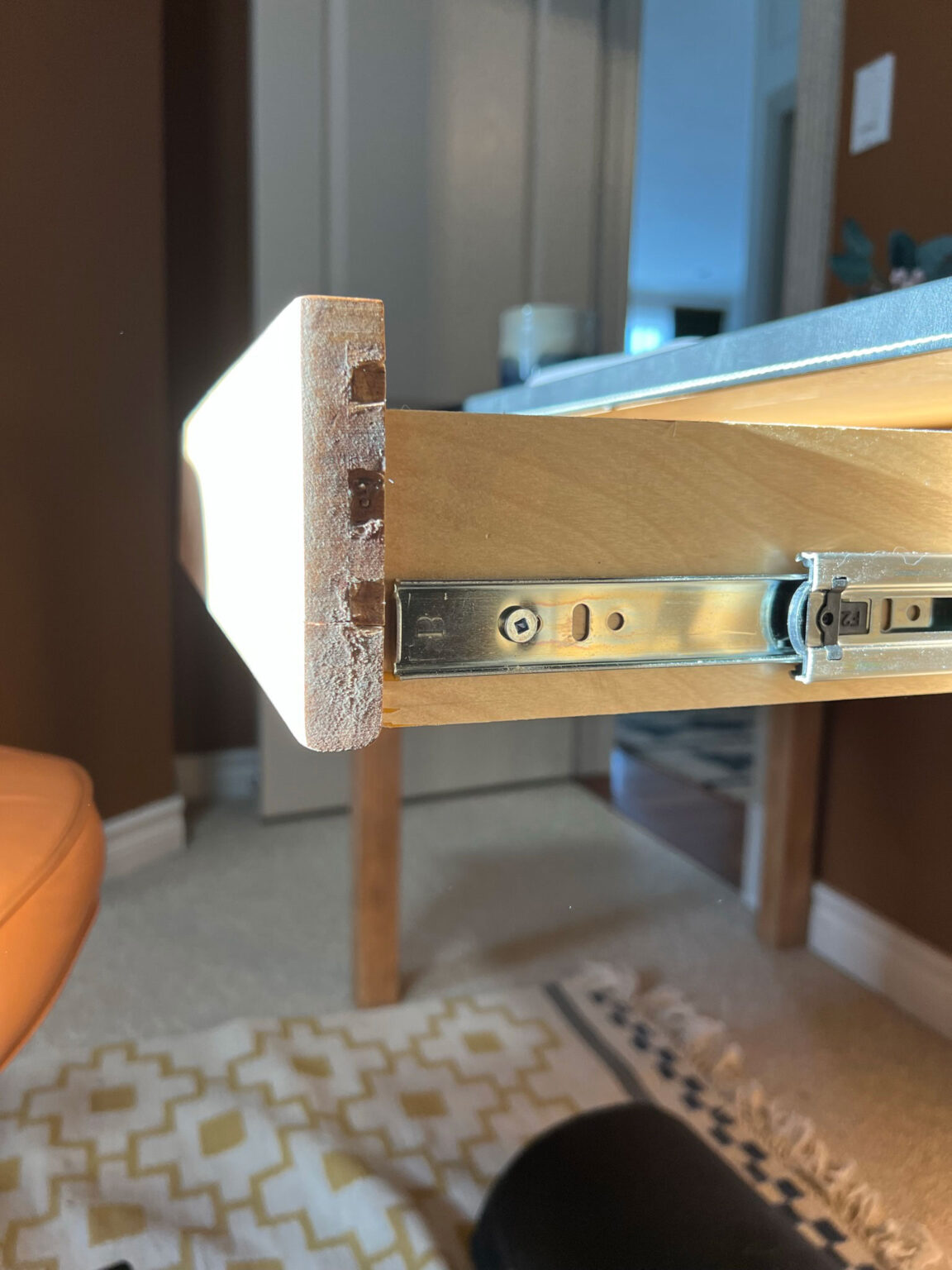 DIY Under Desk Keyboard Tray (in a Drawer!) - Erin Zubot Design