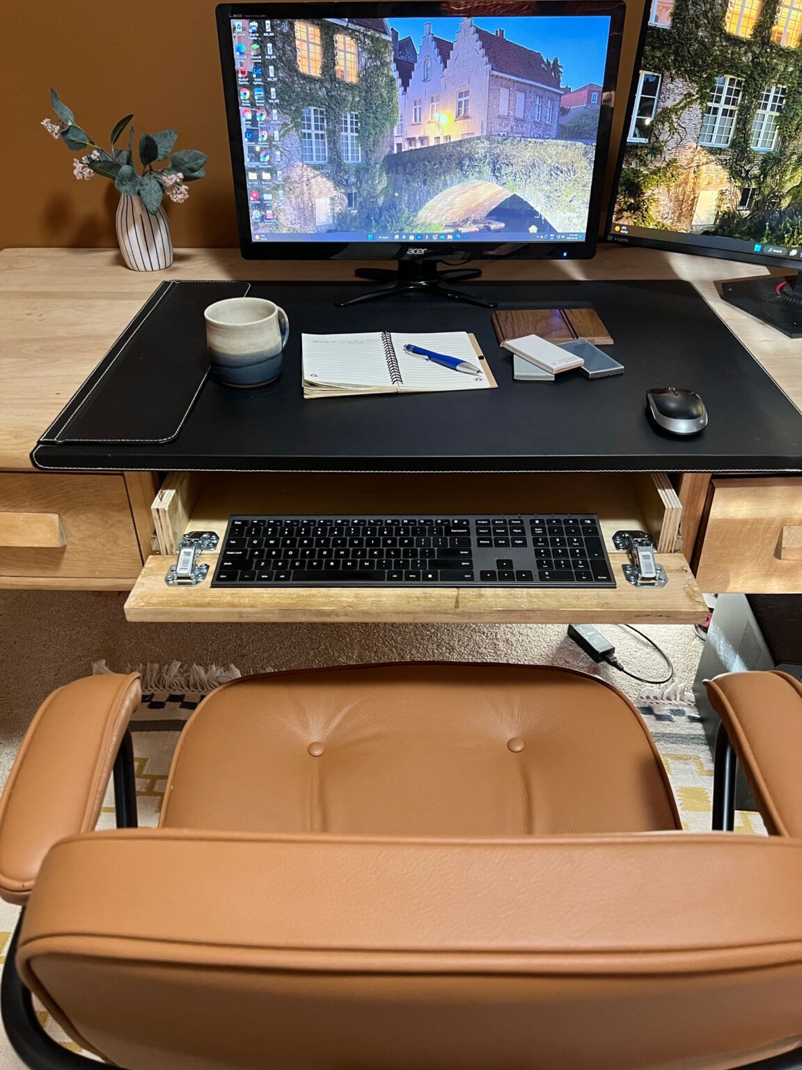 DIY Under Desk Keyboard Tray (in a Drawer!) - Erin Zubot Design