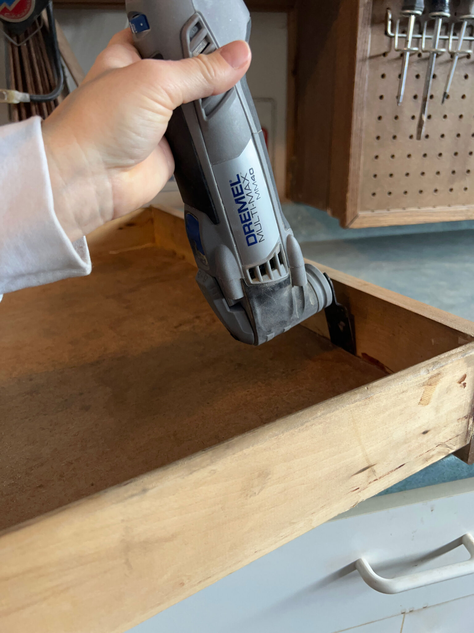 DIY Under Desk Keyboard Tray (in a Drawer!) - Erin Zubot Design