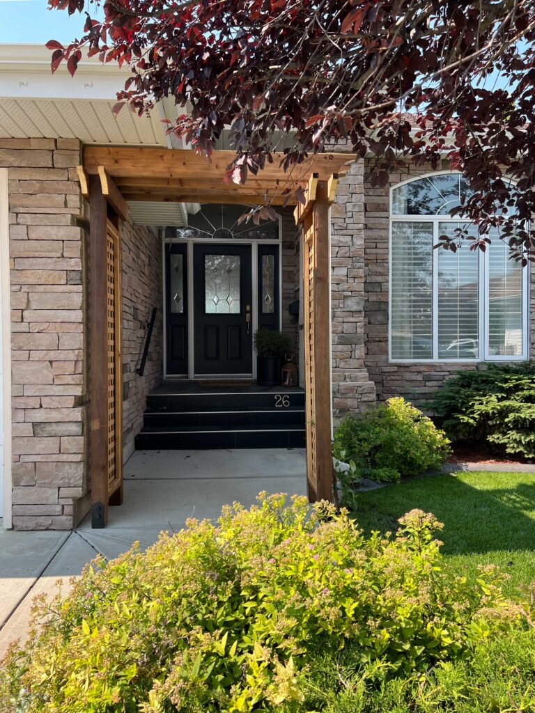 How to Build a Simple DIY Walkway Arch Trellis (With Plans) - Erin ...