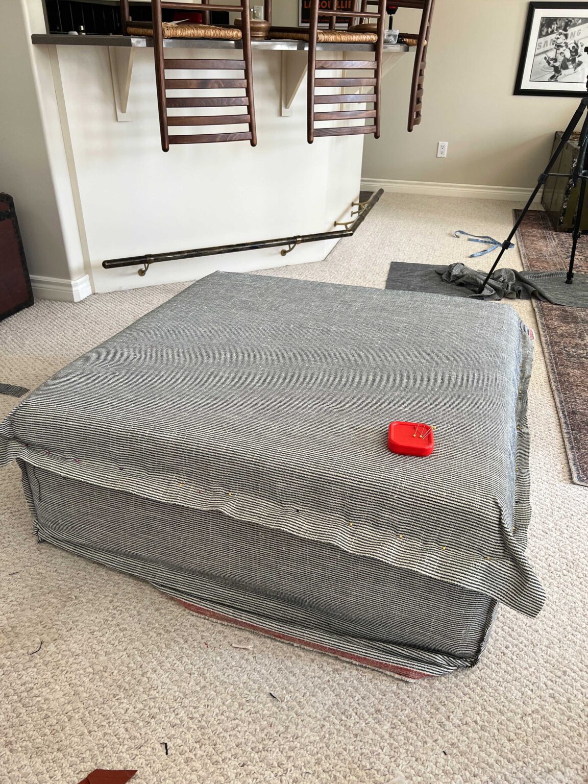 DIY Ottoman - How to Make an Upholstered Ottoman - Erin Zubot Design