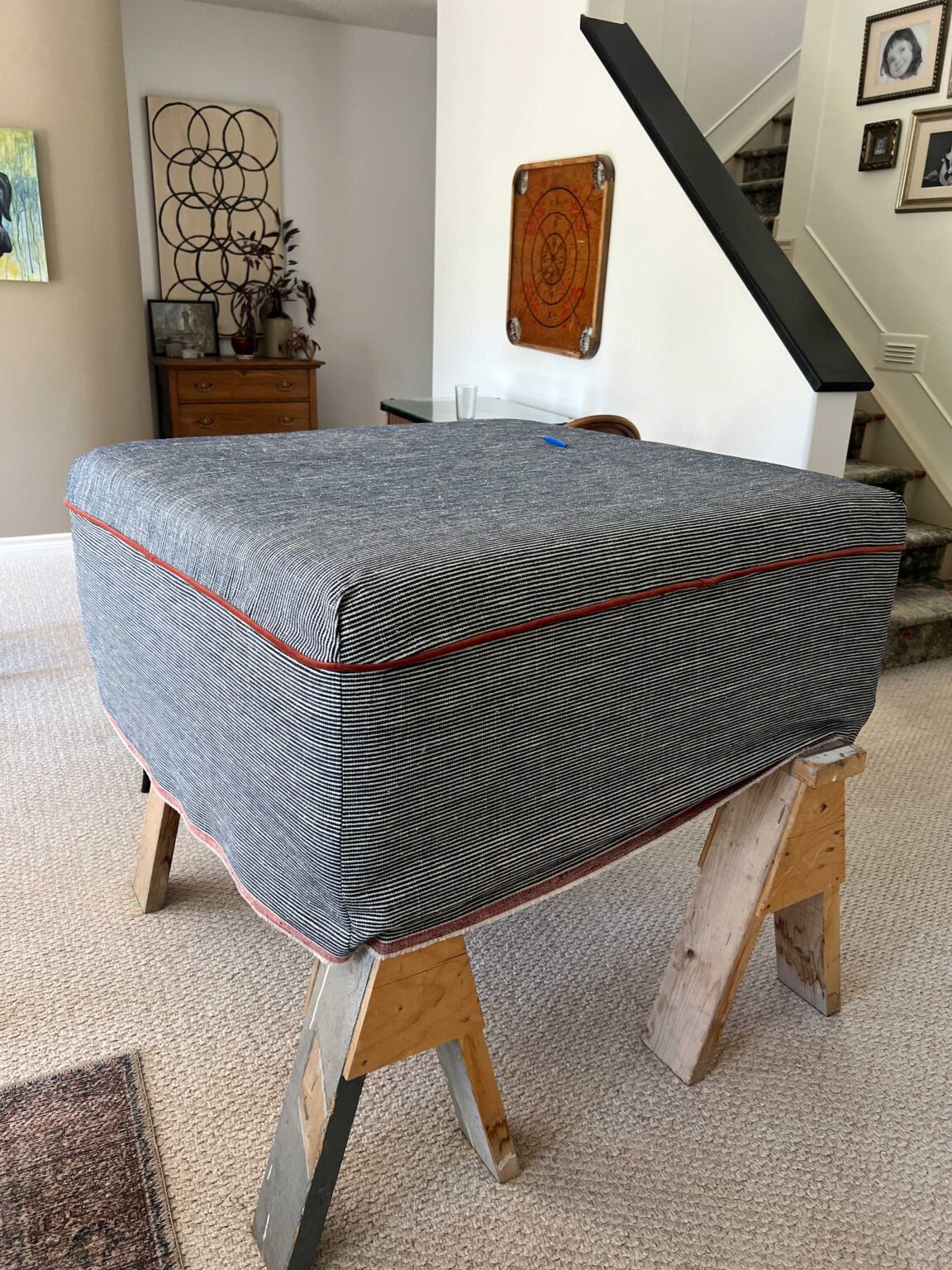 DIY Ottoman - How to Make an Upholstered Ottoman - Erin Zubot Design
