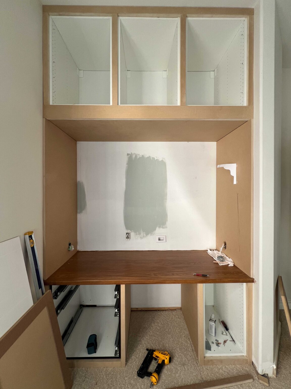 How To Build a Custom DIY Built-In Computer Desk - Erin Zubot Design