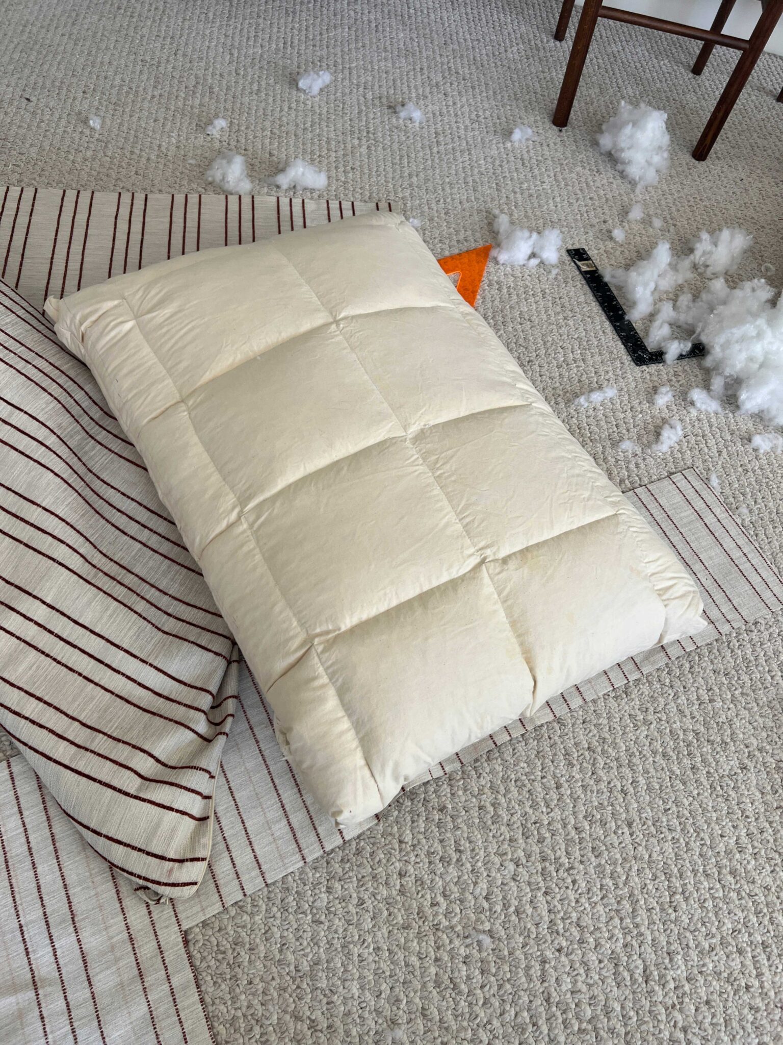 How to Make Down-Wrapped DIY Chair Cushions and Covers - Erin Zubot Design