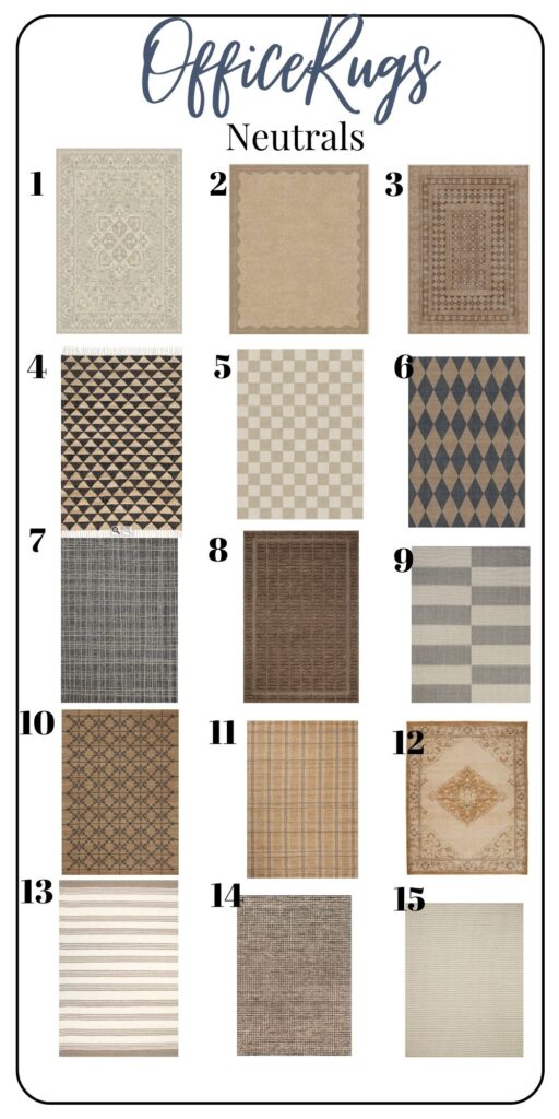 How to Choose the Best Area Rug for a Home Office - Erin Zubot Design