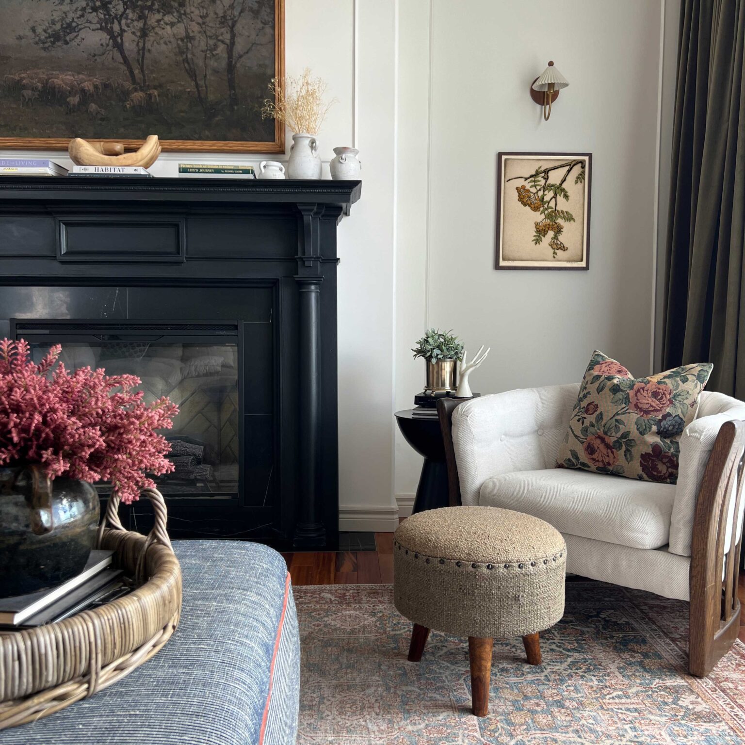 Basement Reveal & How to Add Color to a Neutral Living Room - Erin ...