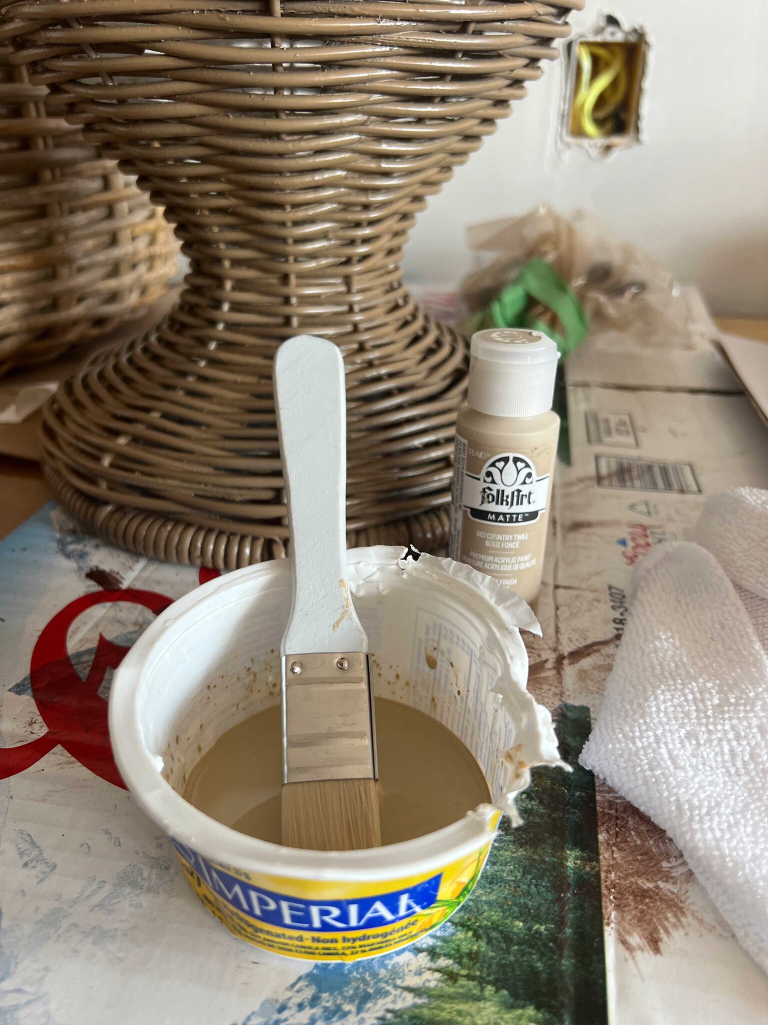 How to Paint Wicker to Look Natural (A Before and After!) - Erin Zubot ...