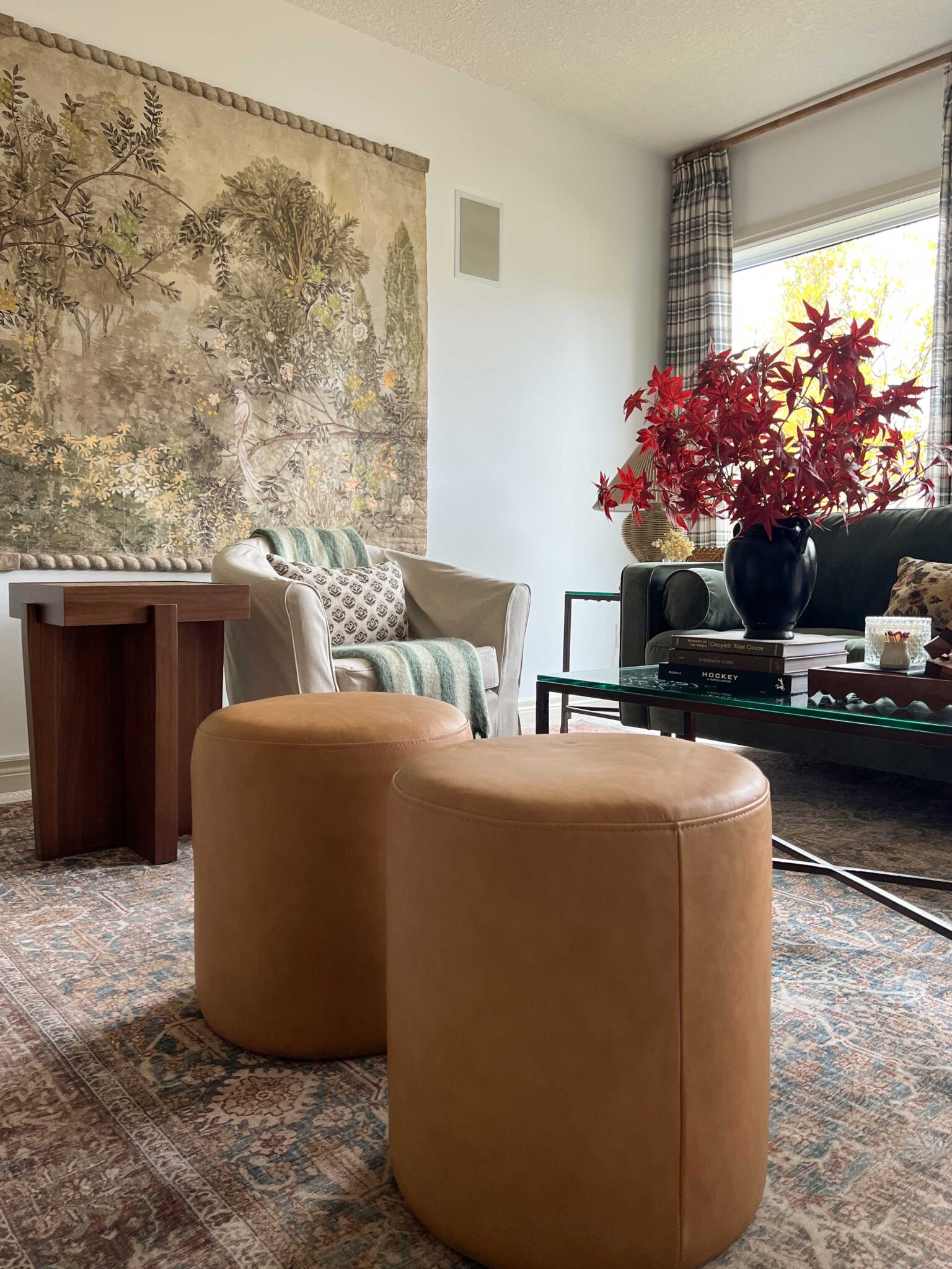 Basement Reveal & How to Add Color to a Neutral Living Room - Erin ...
