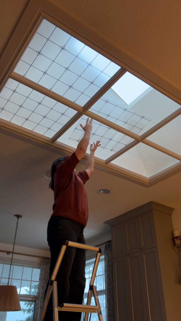 Using Vinyl Stained Glass Window Film for a Skylight - Erin Zubot Design