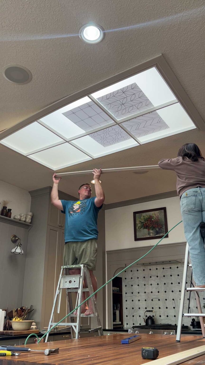 Using Vinyl Stained Glass Window Film for a Skylight - Erin Zubot Design
