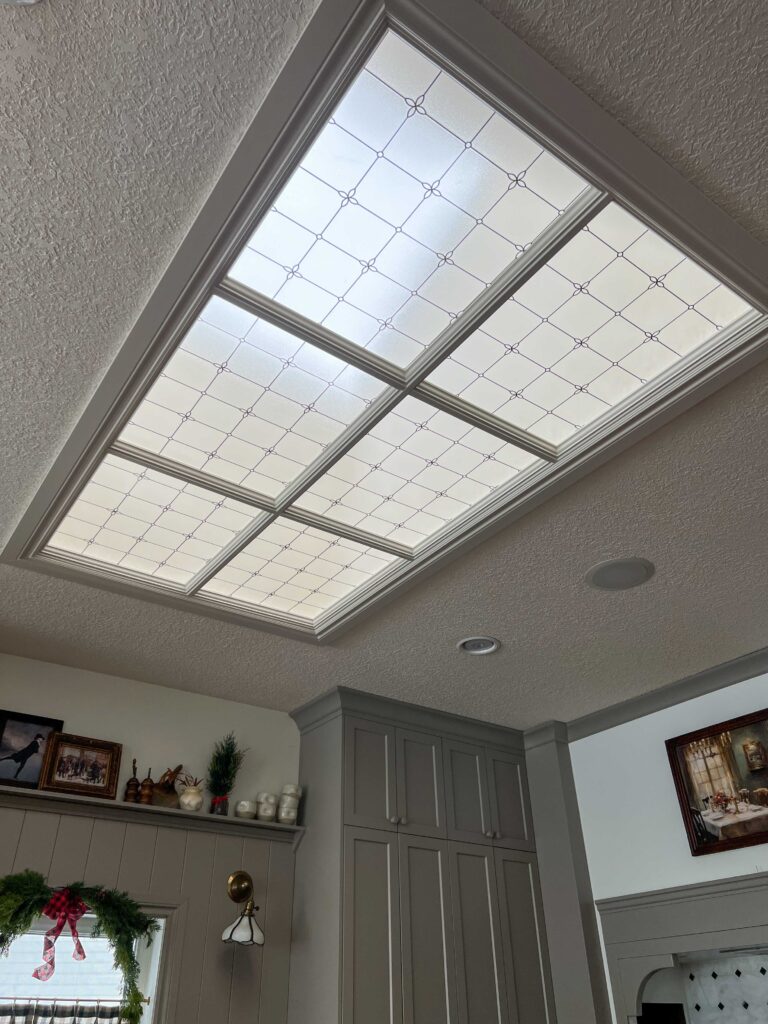 Using Vinyl Stained Glass Window Film for a Skylight - Erin Zubot Design