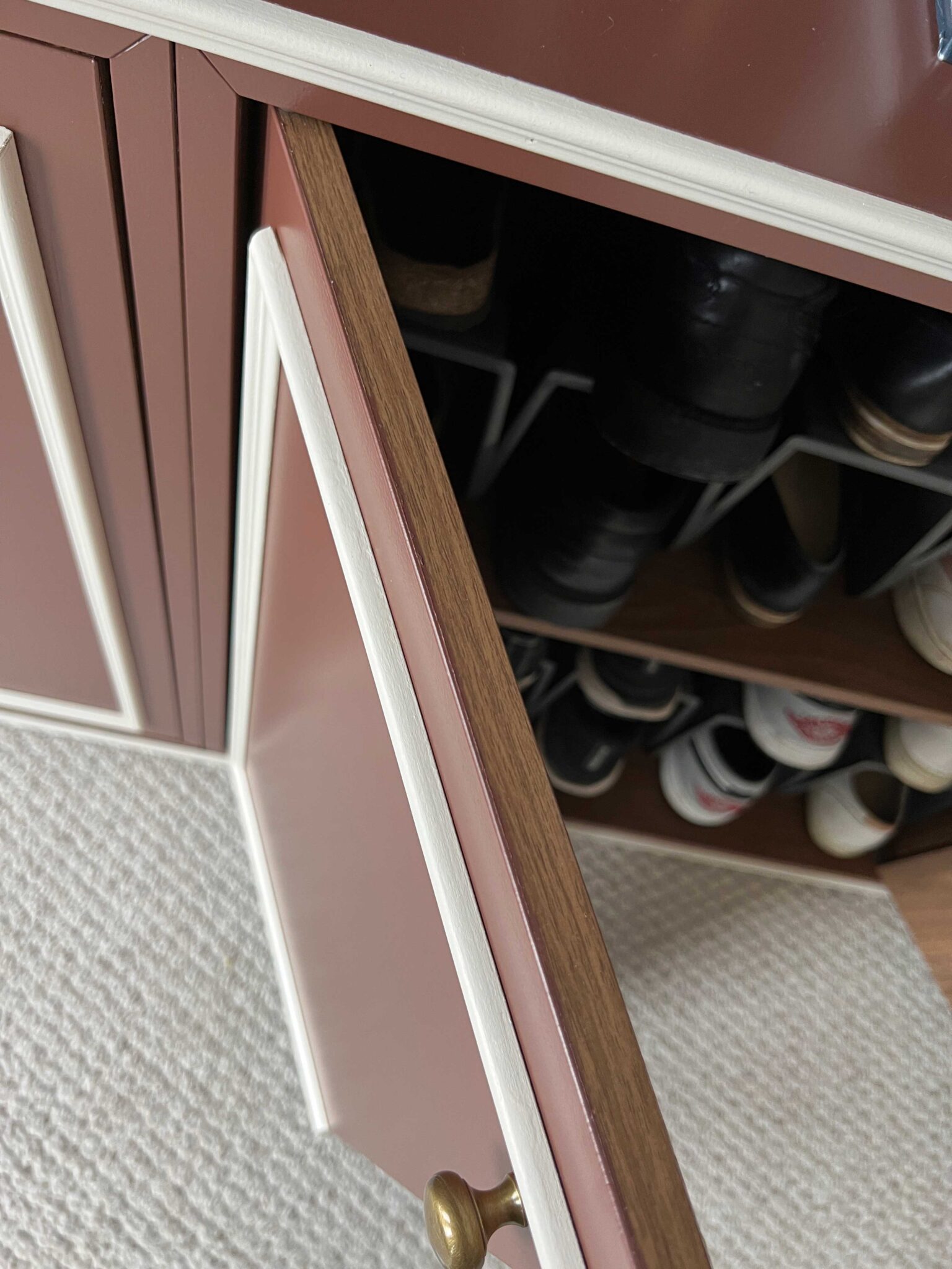 DIY Ikea Shoe Cabinet Hack from the IKEA Eket - Erin Zubot Design