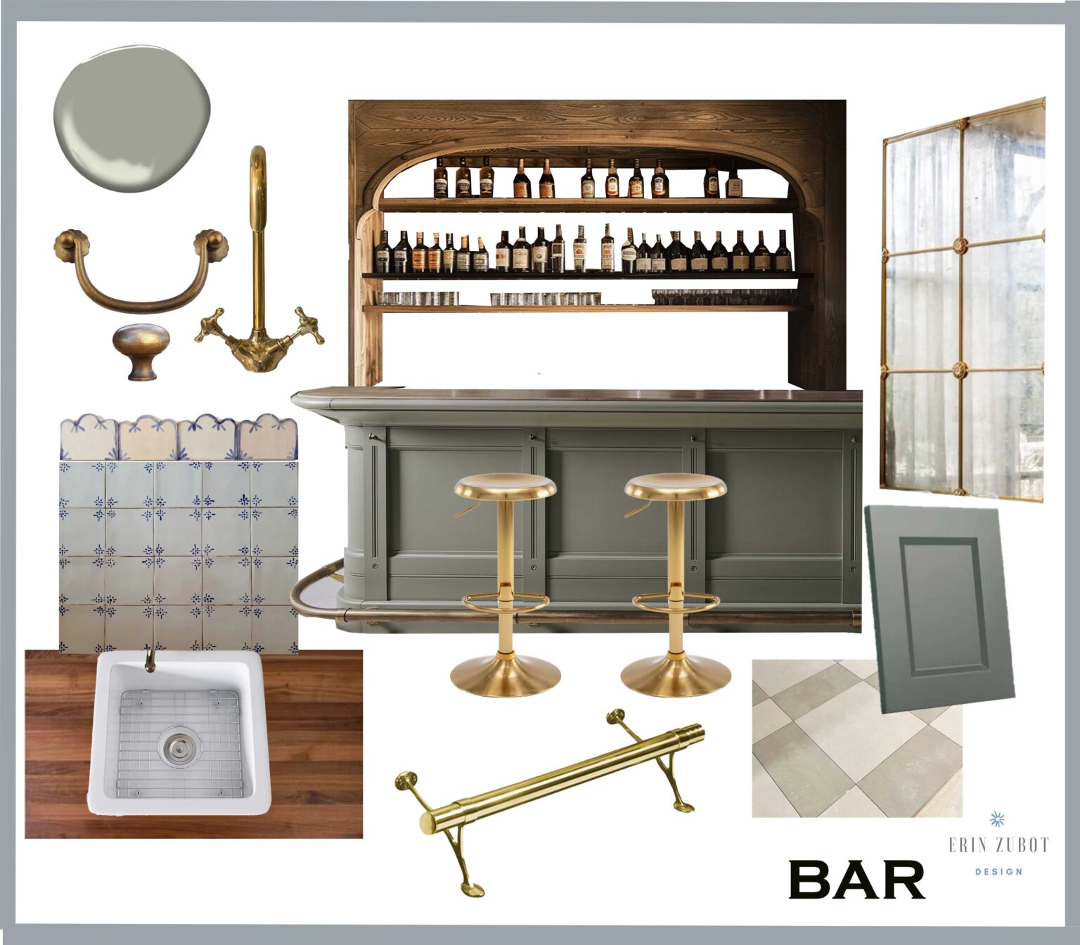 DIY Bar Plans - Ideas for our Basement Home Bar - Erin Zubot Design
